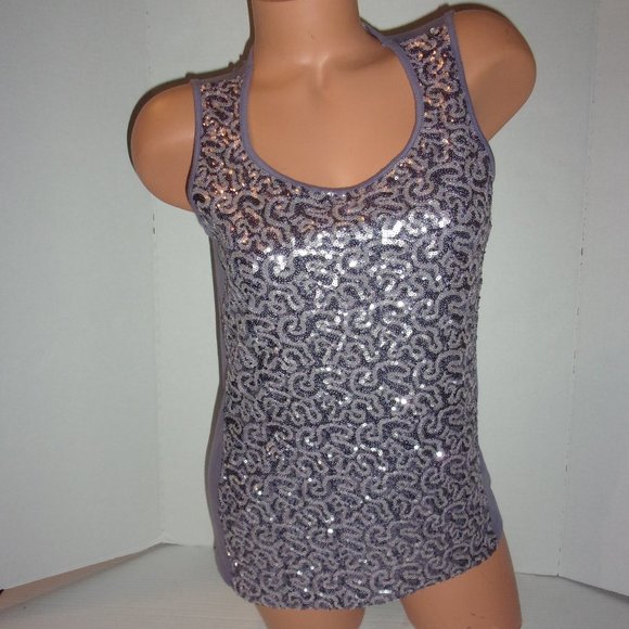Chico's | Tops | Chicos Lavender Sequin Front Tank Shell | Poshmark